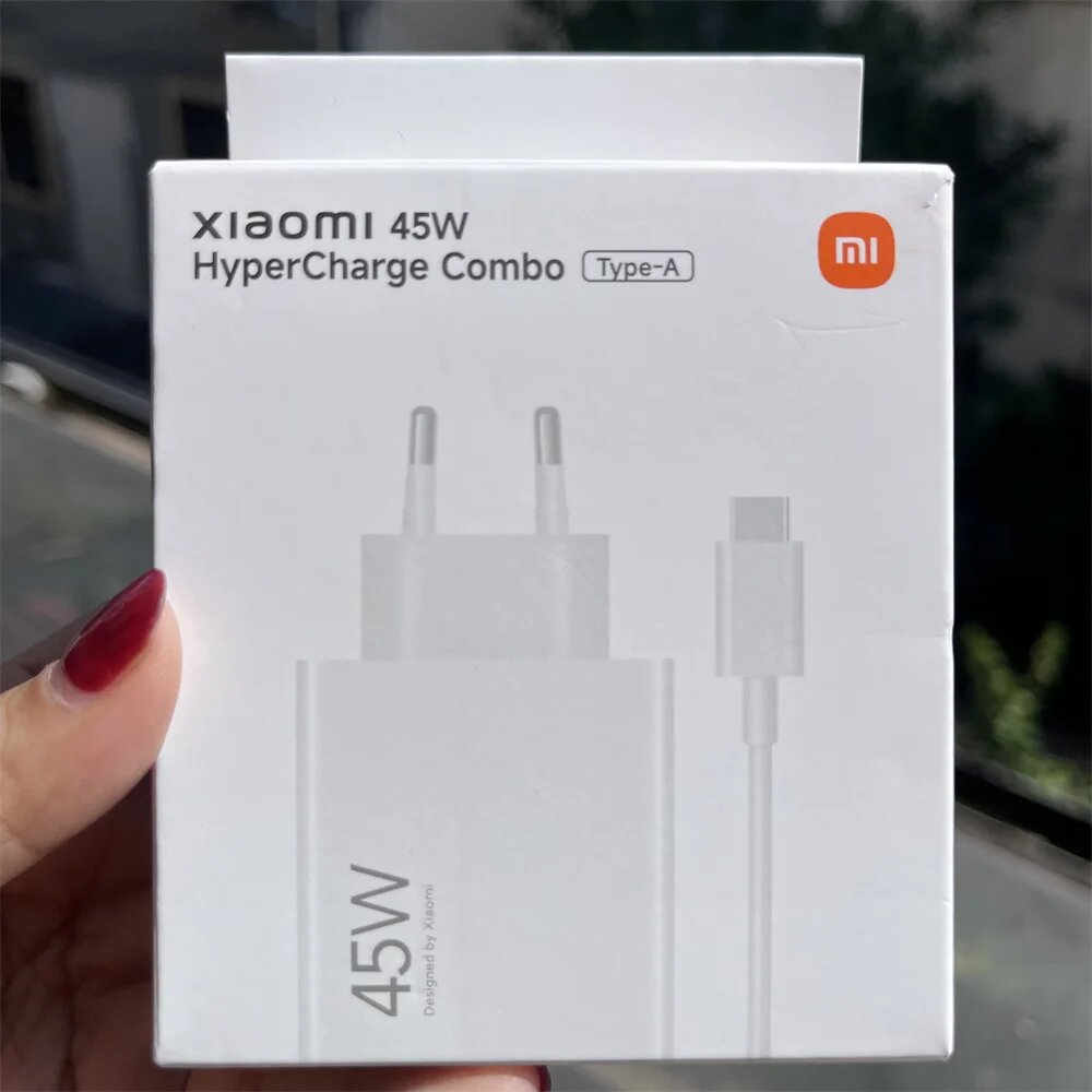 Оригинальное быстрое зарядное устройство Xiaomi Redmi Note 14 Pro 45 Вт, адаптер EU Hypercharge, кабель типа C для Mi 11T 10T POCO X3 NFC X4 GT M6