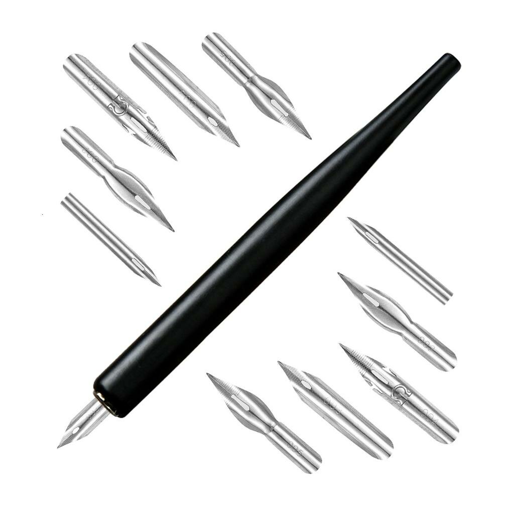 Держатель для дип-пера и набор из 5 сменных наконечников для рисования от руки начинающим художником