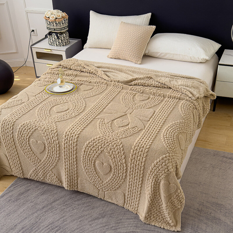 2026 Новейшее двустороннее бархатное одеяло из облачного норкового бархата, фланелевое мягкое хлопковое бархатное жаккардовое многофункциональное одеяло, плед, подарок, оптовая продажа