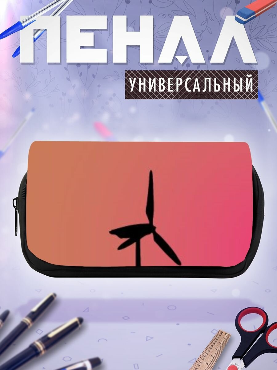 Школьный пенал птица красный цвет