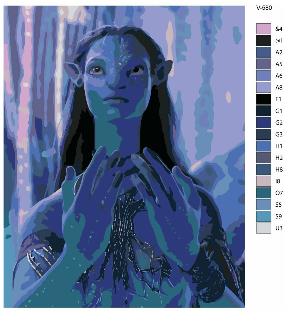 Картина по номерам V-580 "Аватар Нейтири", 40x50 см