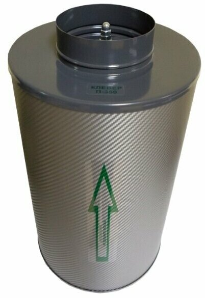 Канальный угольный фильтр клевер - П 350 м3 в час, d 125