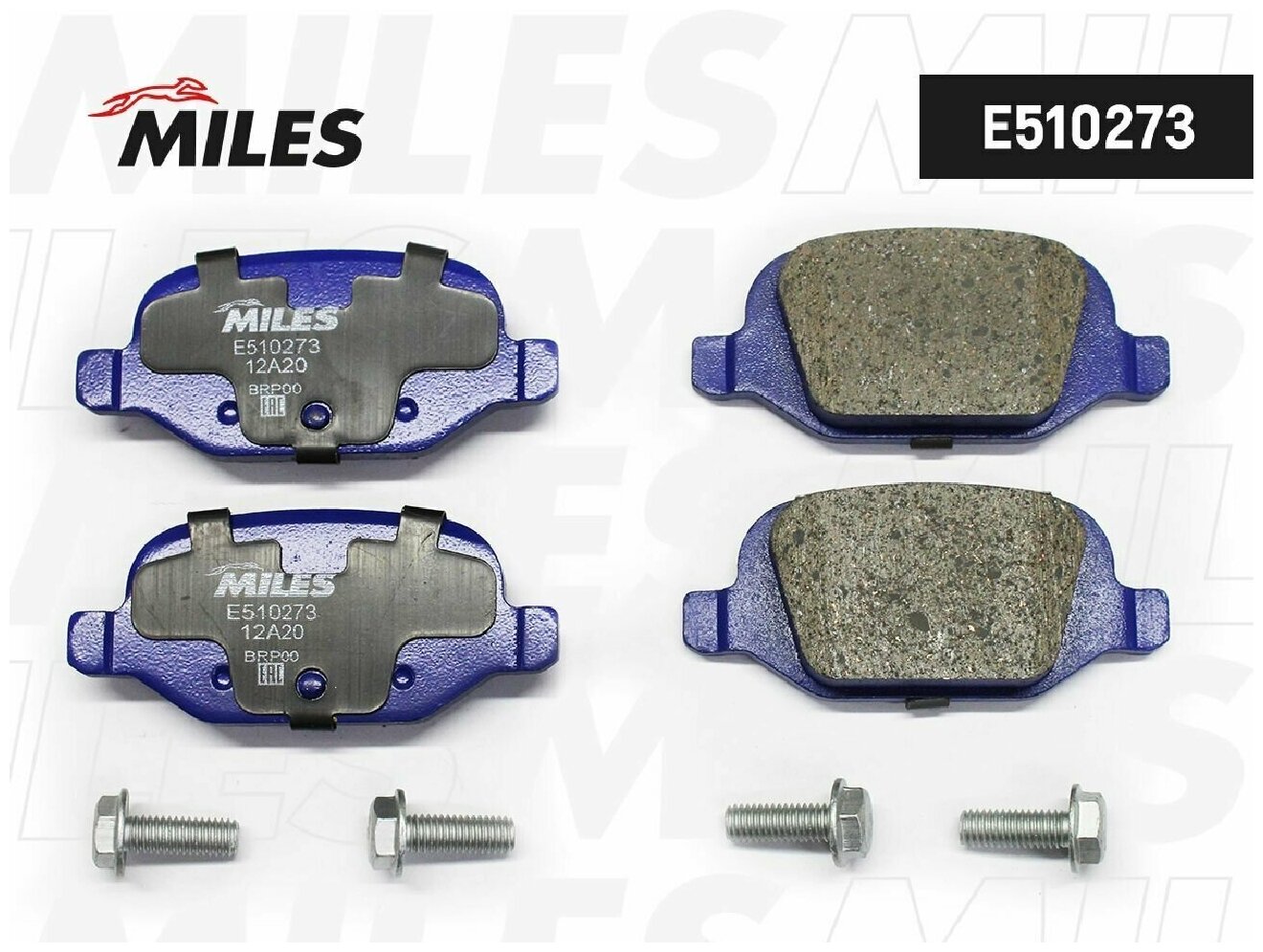 Колодки тормозные дисковые, MILES E510273