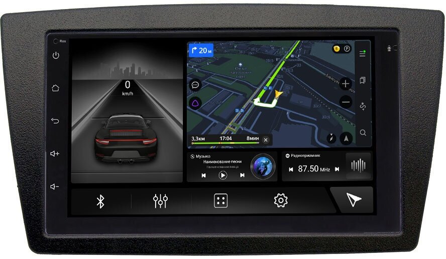 Штатная магнитола Lada Granta, Granta Sport, Kalina 2 2013-2018 Canbox M-Line 9863-RP-LDGR-07 Android 10 (4G-SIM, 2/32, DSP, QLed)