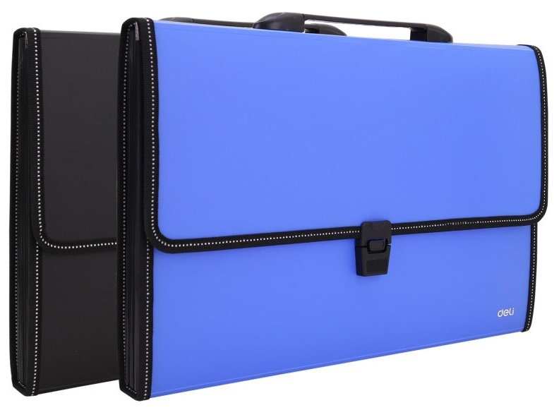 Папка-портфель Deli, А4+, 13 отдел, цвет в асс EB40602 1593877