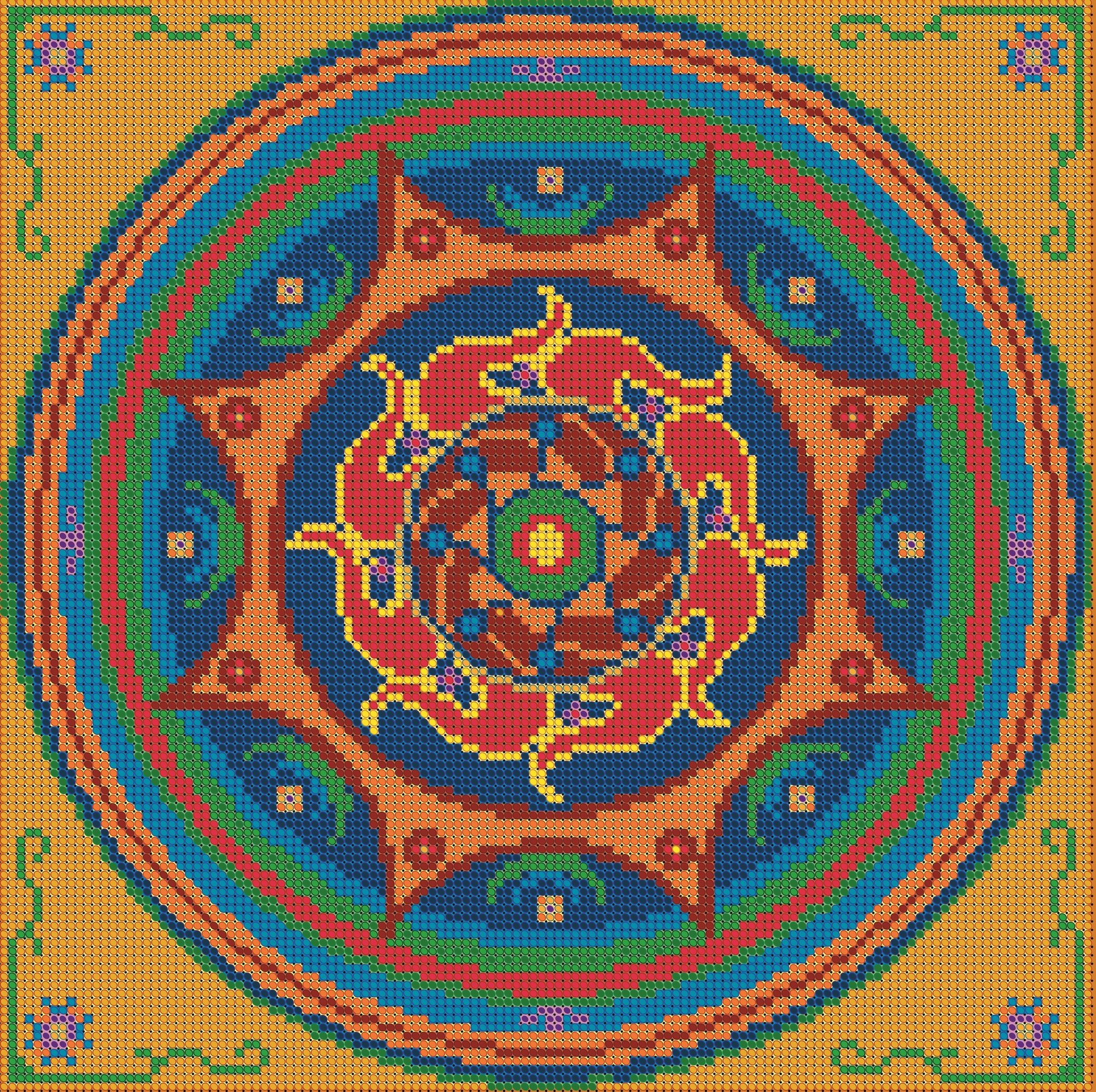 Алмазная мозаика картина Мандала. Равновесие 39*39см