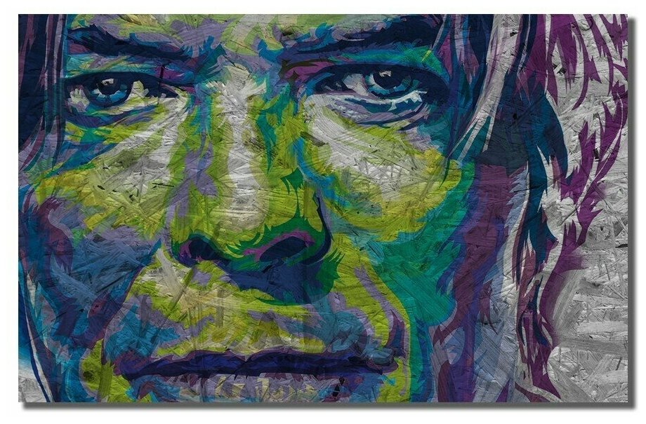 Картина интерьерная на рельефной доске, рисунок Музыка Dawid Bowie Дэвид Боуи - 6380 Г