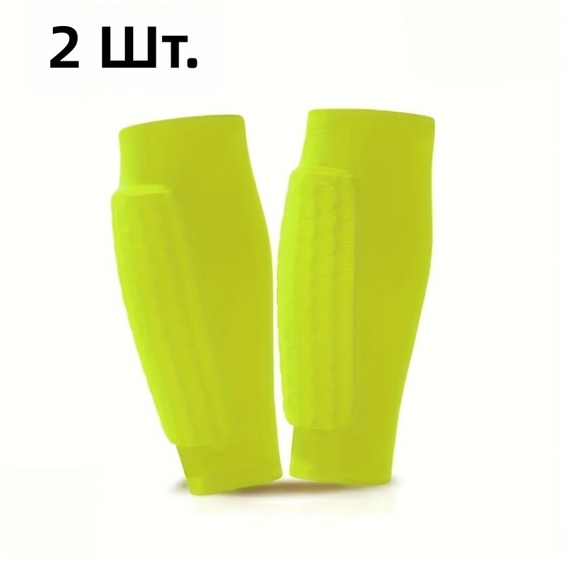 Утолщенные дышащие спортивные наколенники с сотовой структурой 6-в-1 для футбола, баскетбола, волейбола, бега и других видов спорта, размер M, цвет флуоресцентный зеленый