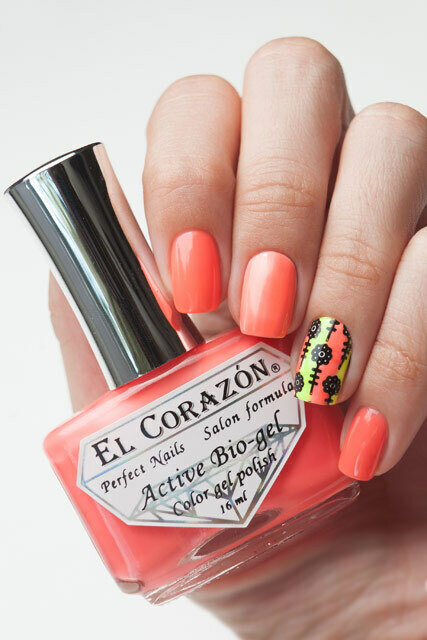 El Corazon лечебный лак для ногтей Активный Био-гель №423/254 Jelly neon 16 мл