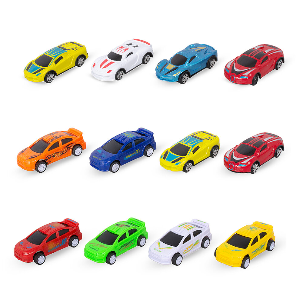 Набор машинок TONG DE 8801-398-12H, 12 штук, для мальчиков, гоночные, от 3 лет
