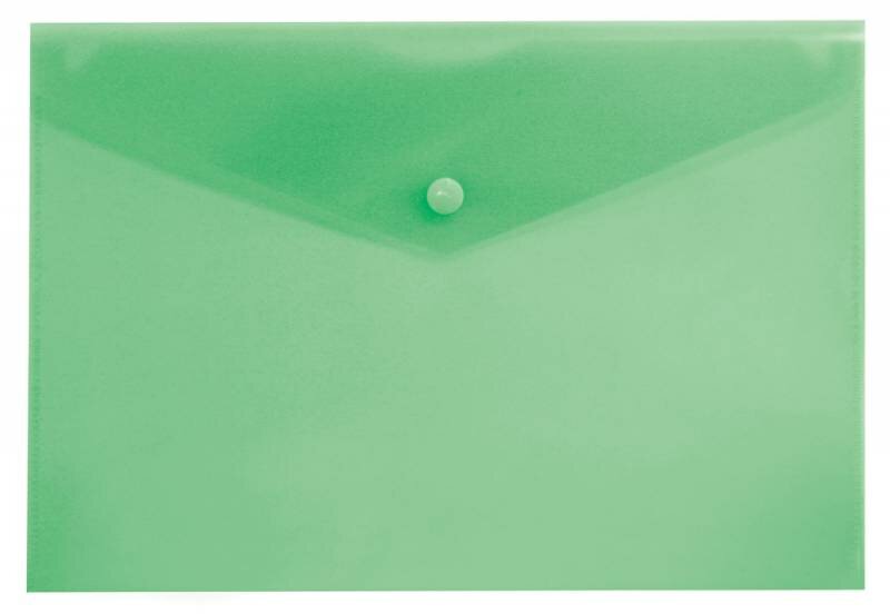 Набор из 10 штук Конверт на кнопке Бюрократ -PK803AGRN A4 пластик 0.18мм зеленый