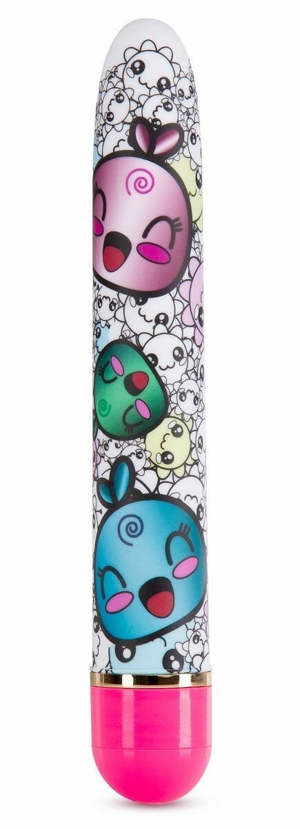 Вибратор классический женский с принтом Blush Novelties Play Yummy - 17,8 см. / секс игрушки для девушек и женщин 18+/ разноцветный