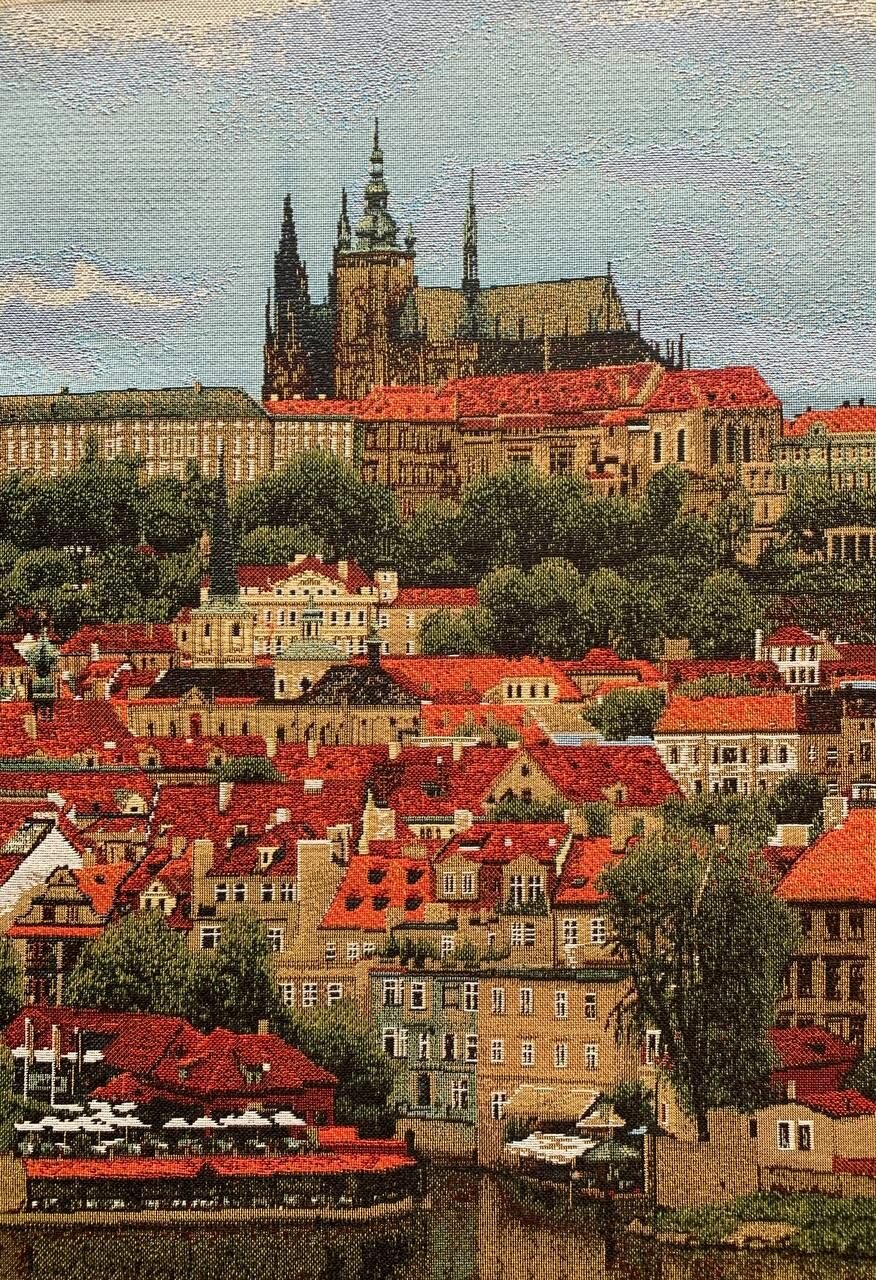 Гобелен, гобелен без рамы 34х50 см / "Прага. Вышеград"