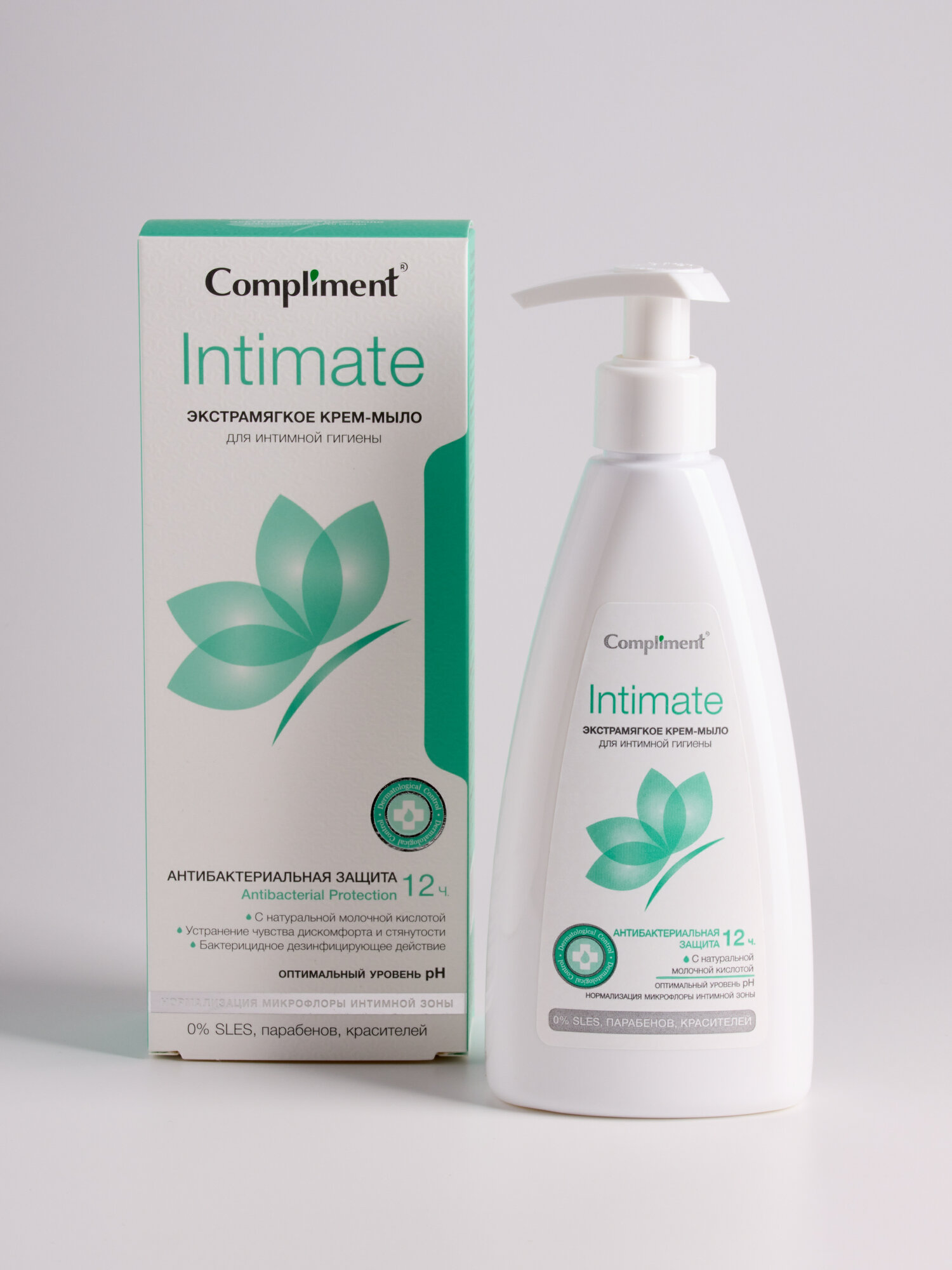 Экстрамягкое крем-мыло для интимной гигиены Compliment Intimate 250мл