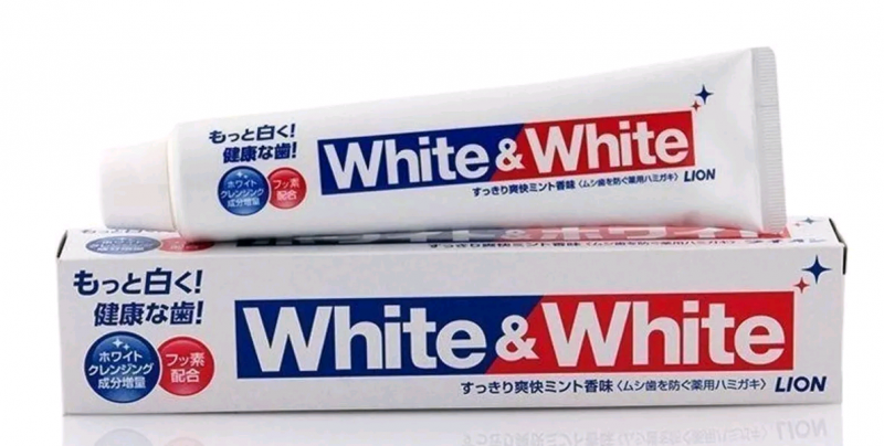 Lion White & White Отбеливающая зубная паста 150 г. (186403)