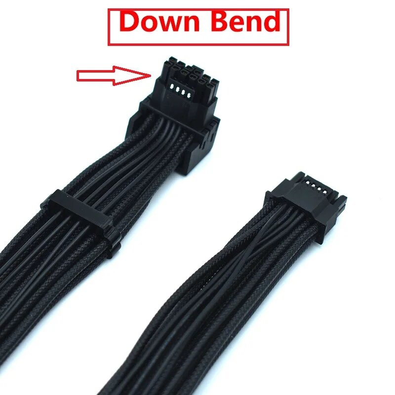 Khengandy 12VHPWR 16-контактный кабель для видеокарт 30cm, Down Bend