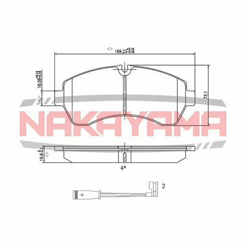 Колодки тормозные дисковые Nakayama HP8473NY