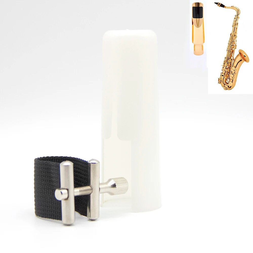 Лигатура для саксофона Tenor Bb Metal, Белый
