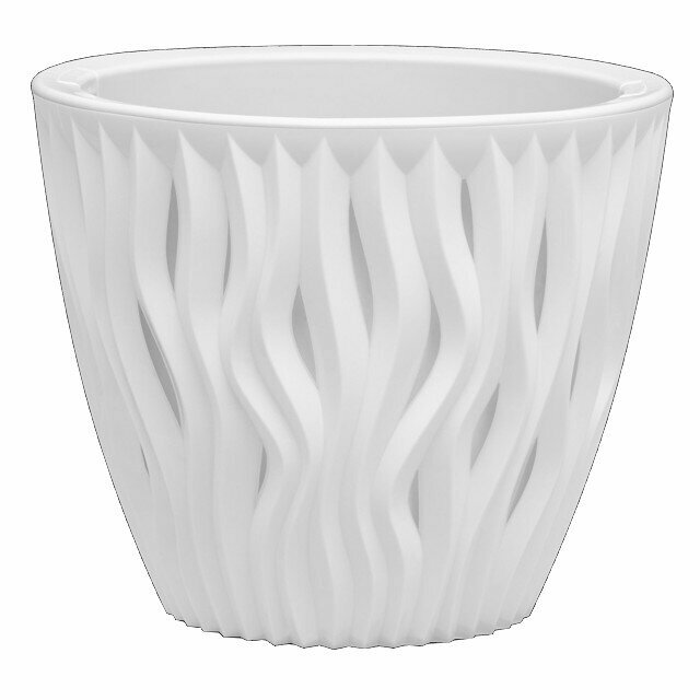 Кашпо Вдохновение 2,25 л белый пластик d17 см h14,5 см декоративное решение для дома
