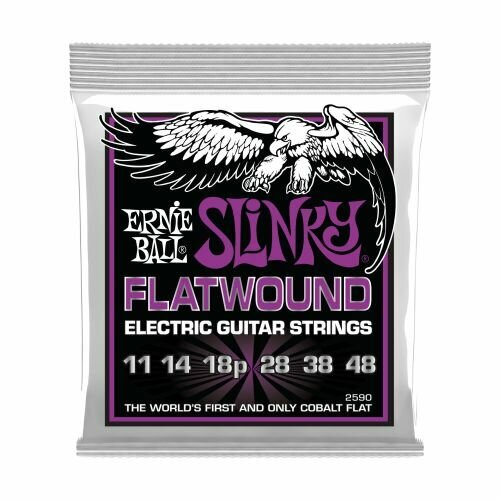Струны для электрогитары Ernie Ball 2590 Slinky Flatwound Power 11-48