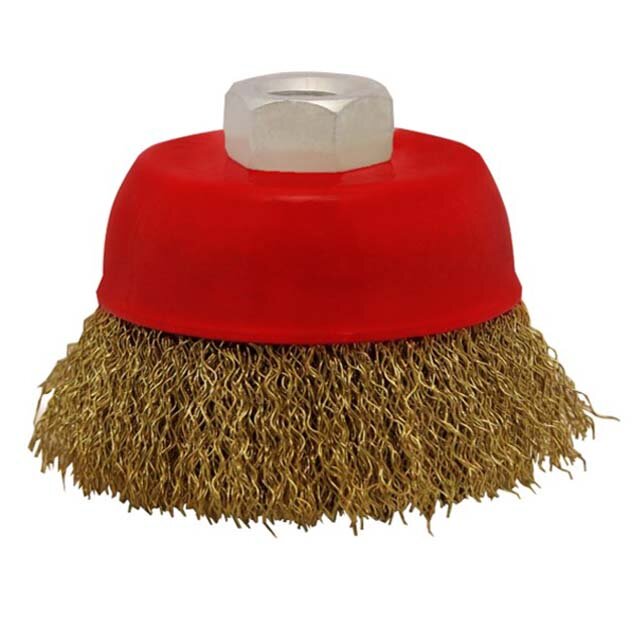 Корщетка для УШМ VIRA 75мм чашеобразная латунированная