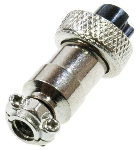 Разъем MIC12 2P гнездо металл на кабель, Pro Legend