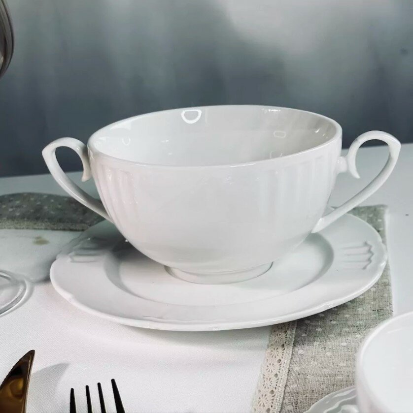 Бульонница 14см с блюдцем RESTO Фарфор 118-144 118-118-144