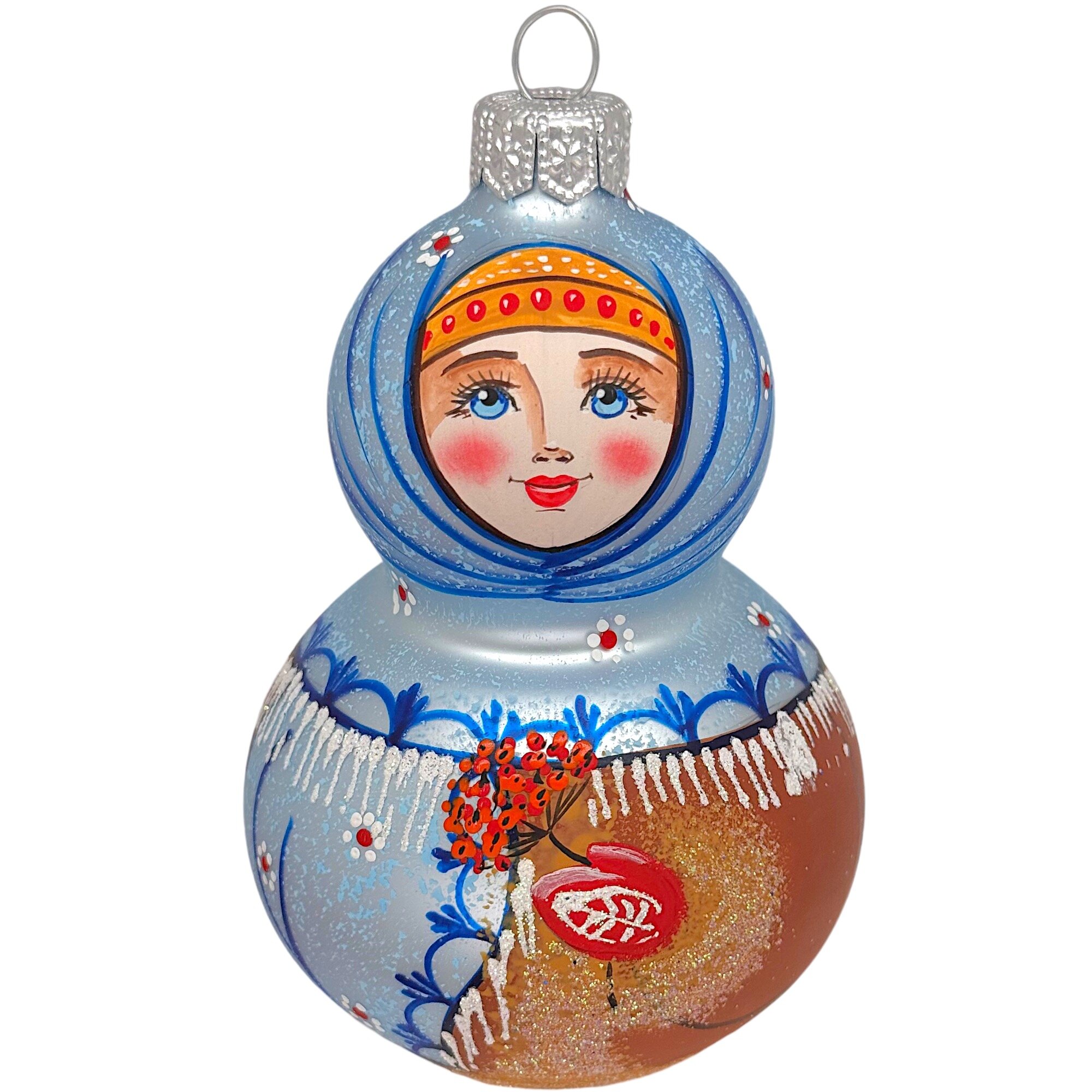 Ёлочная игрушка "Русская красавица" (Винтажный шар)
