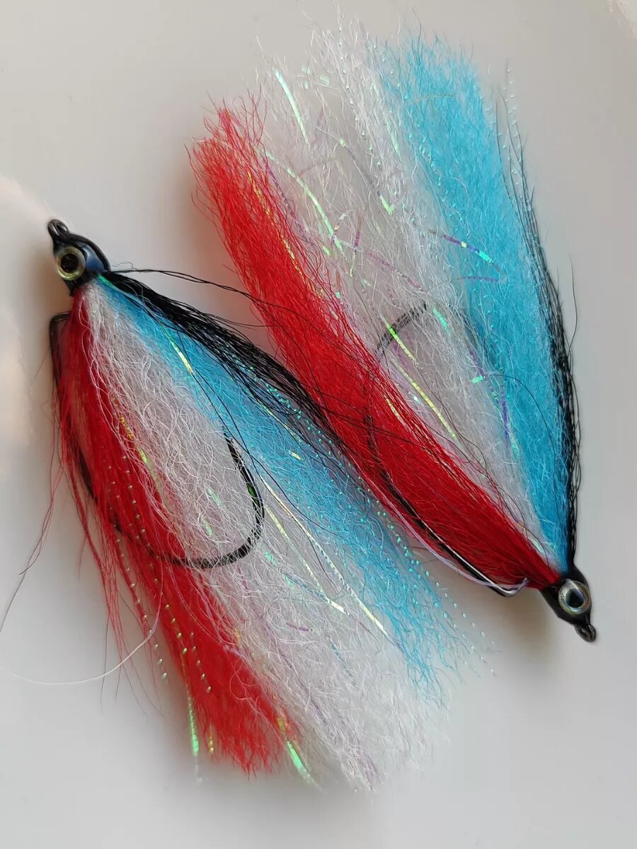 Стример на хищника на офсетном крючке - 2 шт.