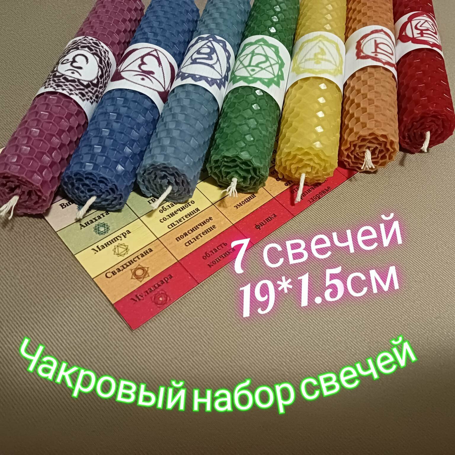 Чакровые свечи из вощины