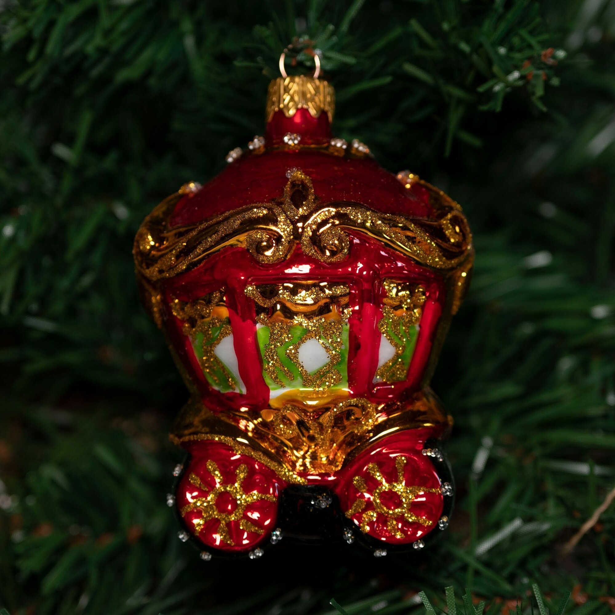 Игрушка на елку Сказочная карета 10.5см