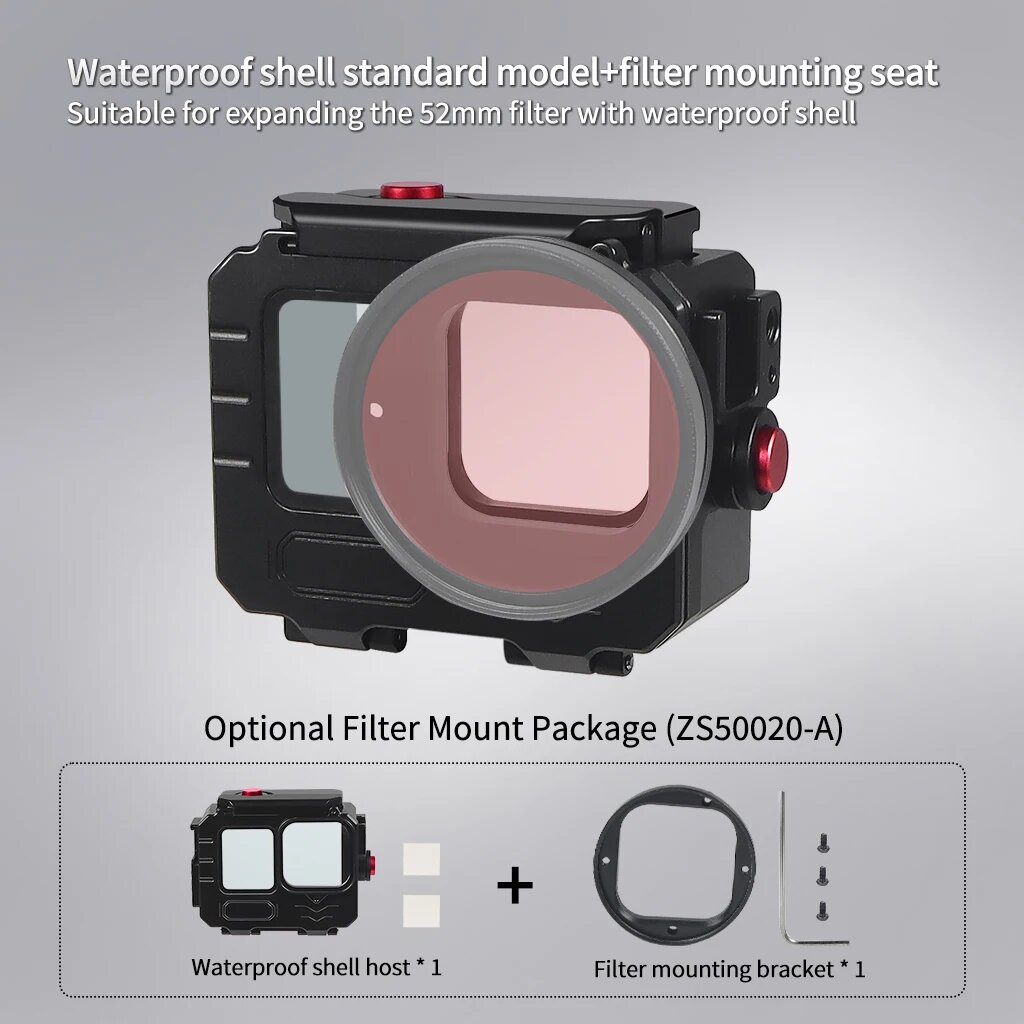 Алюминиевый сплав 50 метров водонепроницаемый корпус для дайвинга чехол для Gopro 13 11 10 9 экшн камера подводный влог корпус защитная рамка