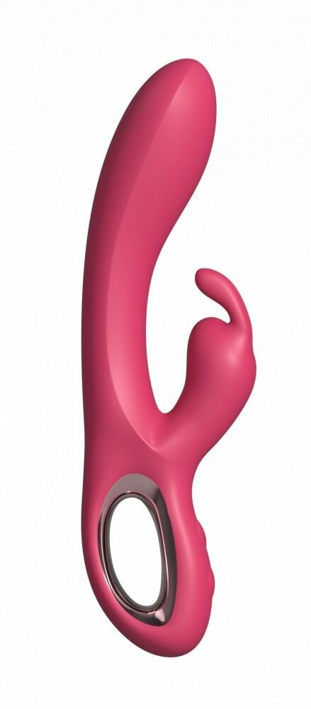 Малиновый силиконовый вибратор-кролик - 22 см,22 см,3,9 см, малиновый, силикон, с вибрацией, Женский, Вибраторы