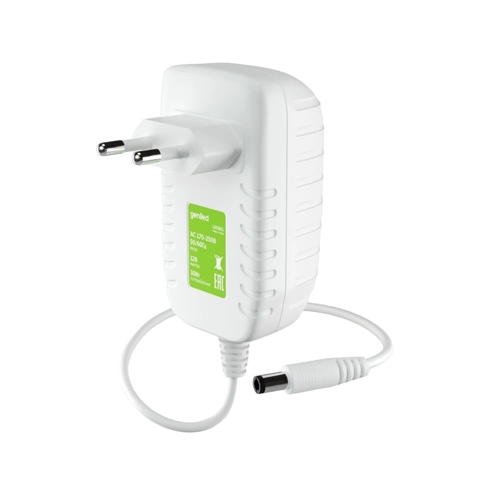 Блок питания для диодной ленты 12 В Geniled 30 Вт в розетку