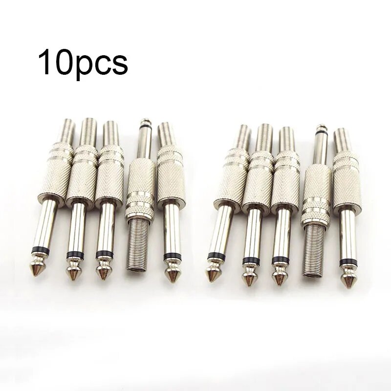 QvvCev 6,35 мм моно разъем усилителя 1/4 дюйма 10pcs