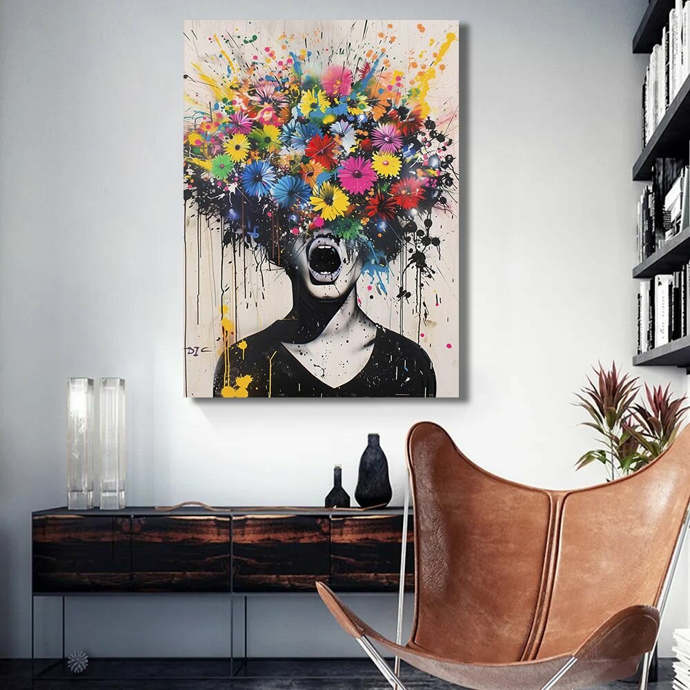 Бэнкси / Banksy - картина для интерьера / на стену, бэнкси постер , 50х70 см.