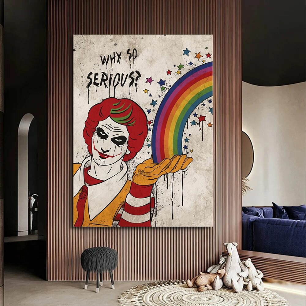 Бэнкси / Banksy - картина в интерьер / современная картина на стену, уличное искусство, 40х60 см.