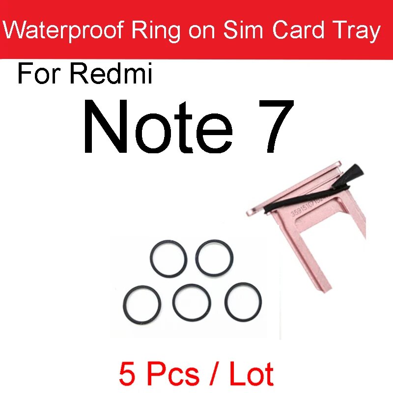 Водонепроницаемые уплотнительные кольца для SIM-карты Xiaomi Redmi Note 7 (5 шт.)