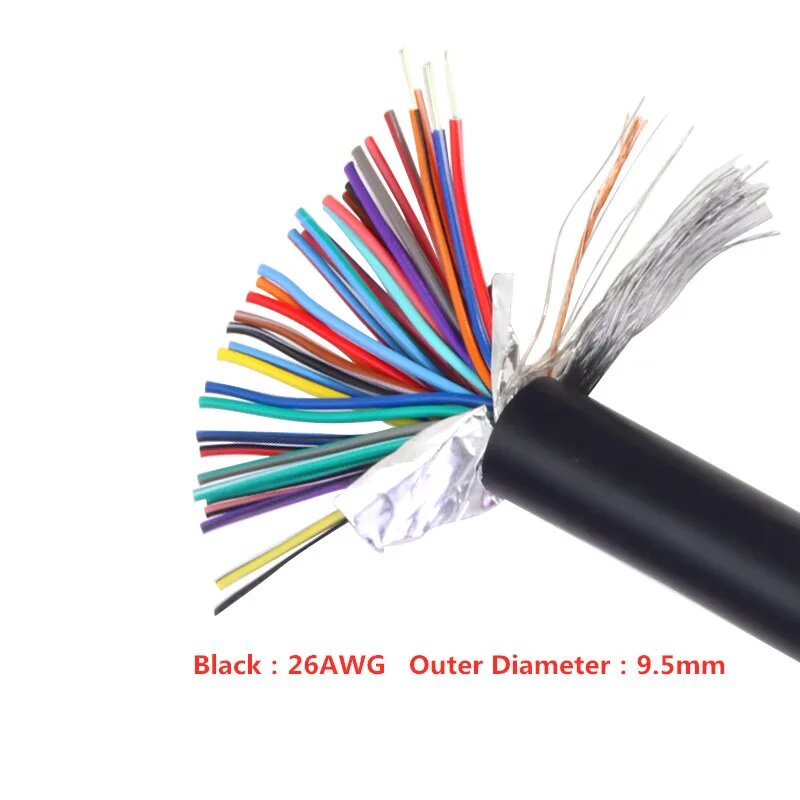Медный экранированный кабель DB37 37 жил 26AWG Black