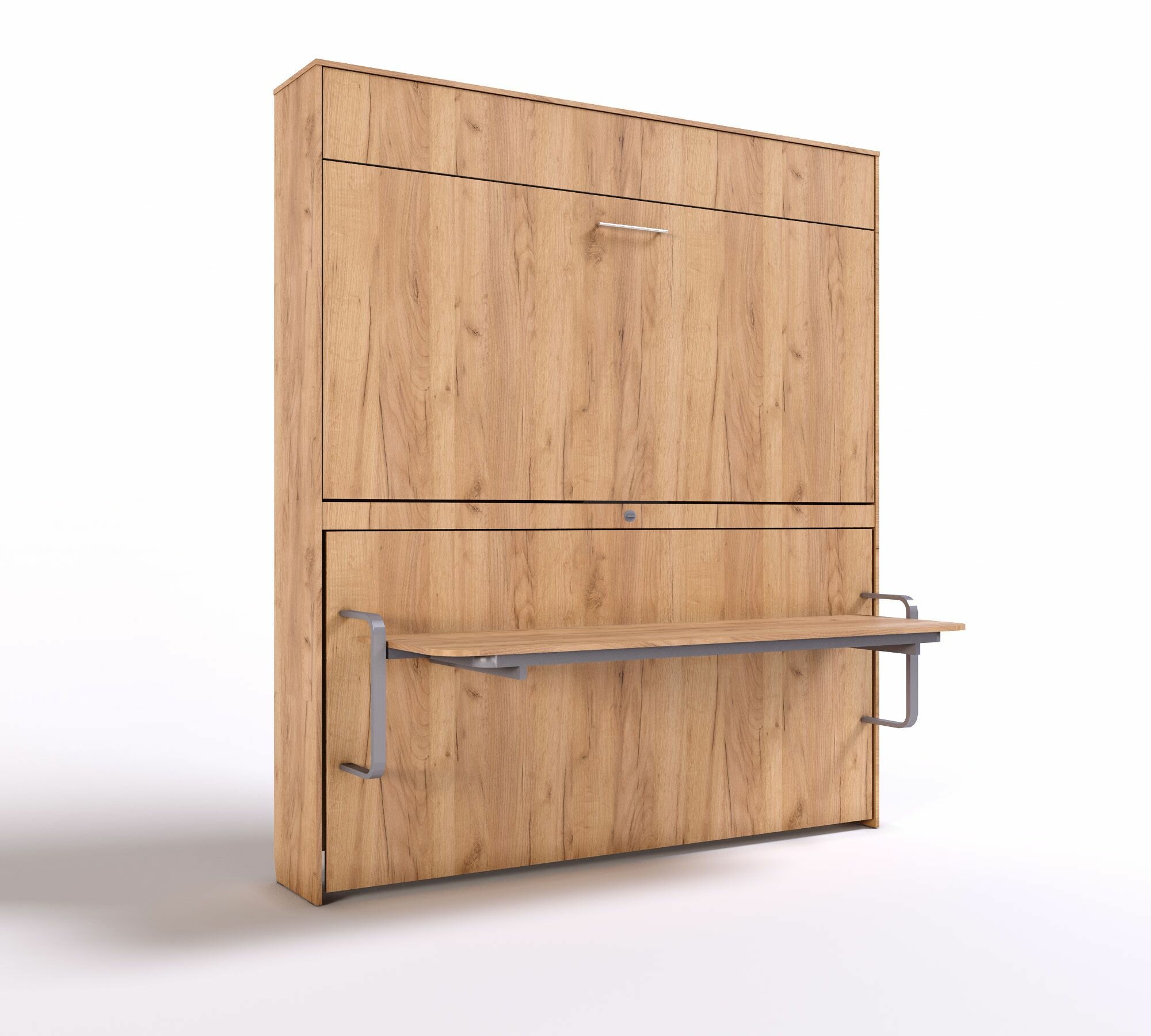 Двухъярусный шкаф кровать-трансформер со столом Дуплекс Таволо Уно Золотой Крафт