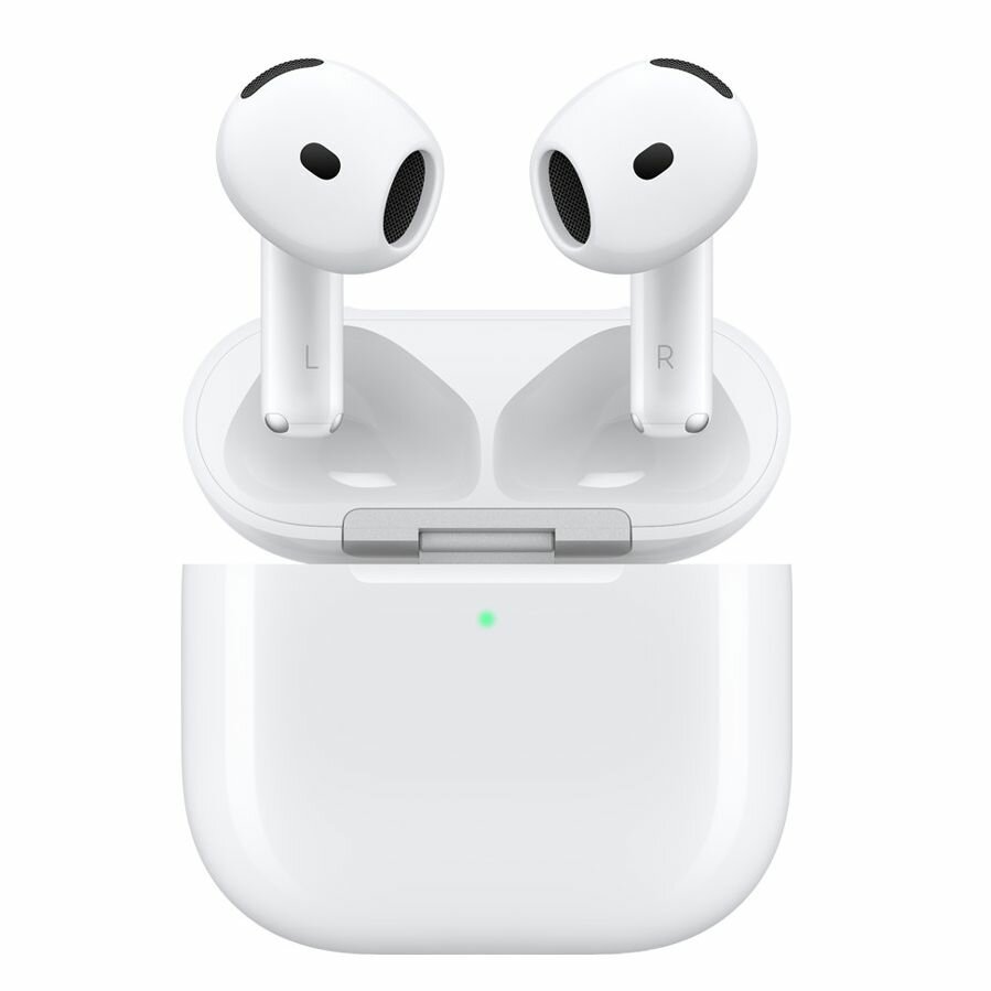 Беспроводные наушники с микрофоном AirPods 4, Bluetooth, USB Type-C, белые