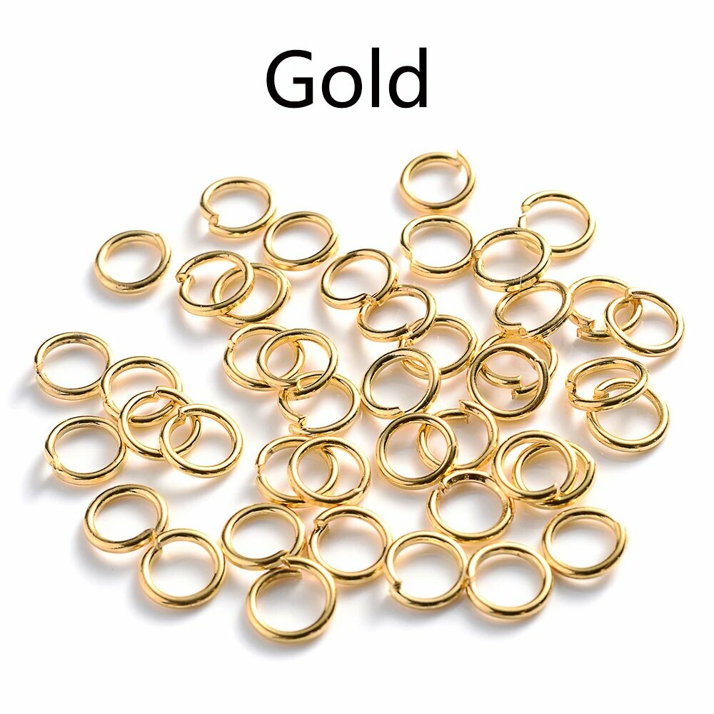Металлические соединительные кольца 200 шт, 3-10 мм