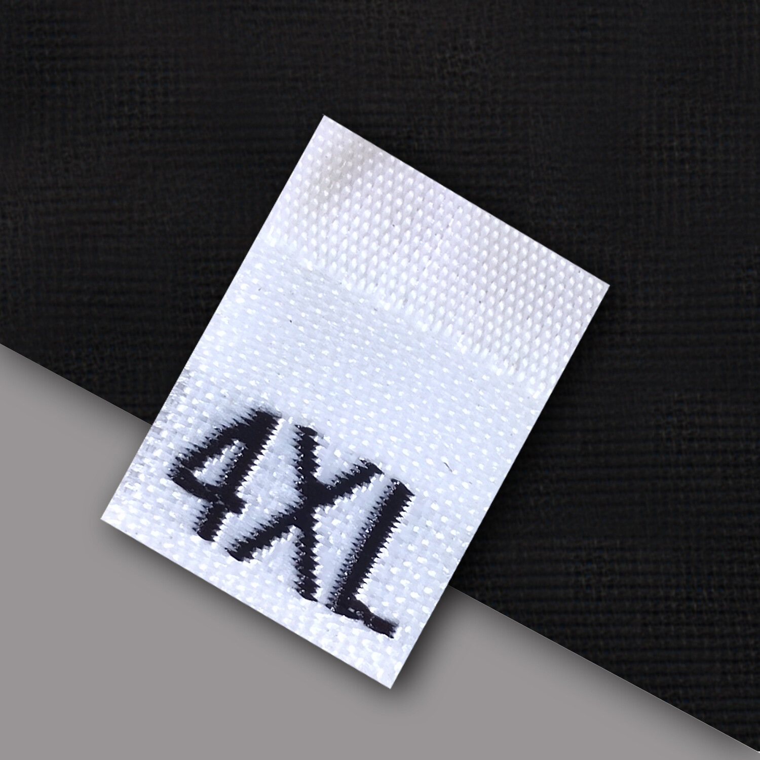 Этикетка для одежды, 4XL, белая, черная, высокая плотность, 100 штук