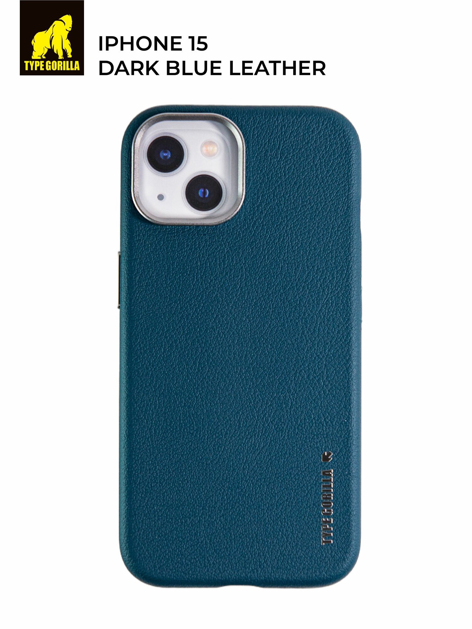 Чехол на iPhone 15 Magsafe Premium Magnetic Leather темно-синий Blueo Type Gorilla