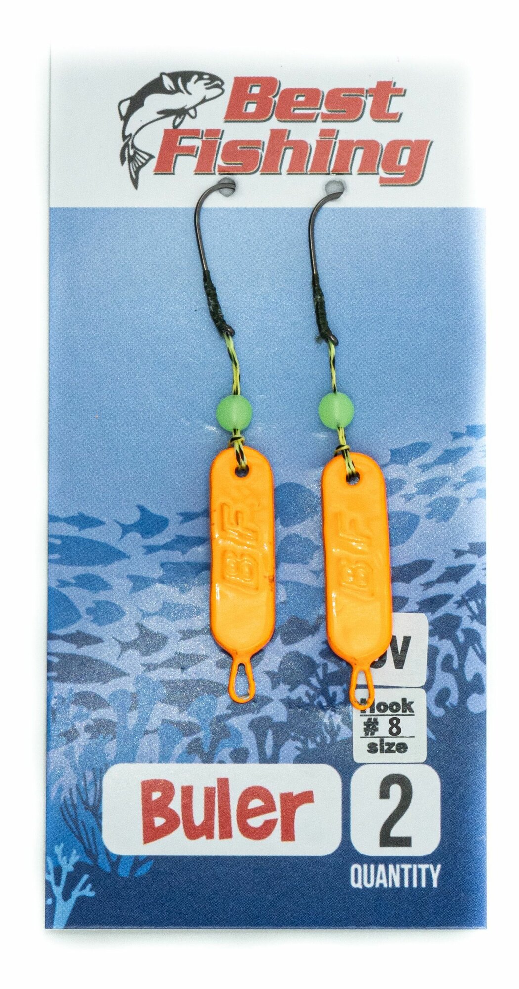 Булеры рыболовные Best Fishing Neon, #8, 7 гр, цвет оранжевый UV