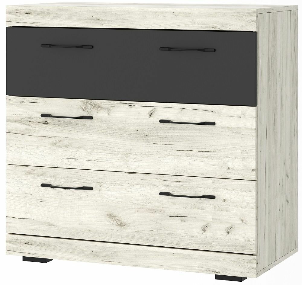 Соната Комод КС-900 Крафт белый-Антрацит (Памир)