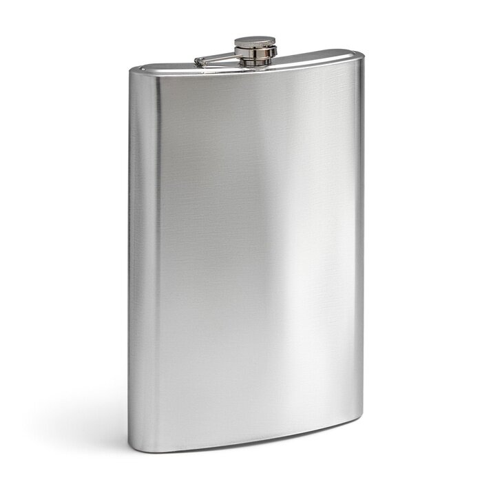 Фляжка Мастер К «Гигант», 1.92 л, подарочная, 64 oz, нержавеющая сталь, серебристая