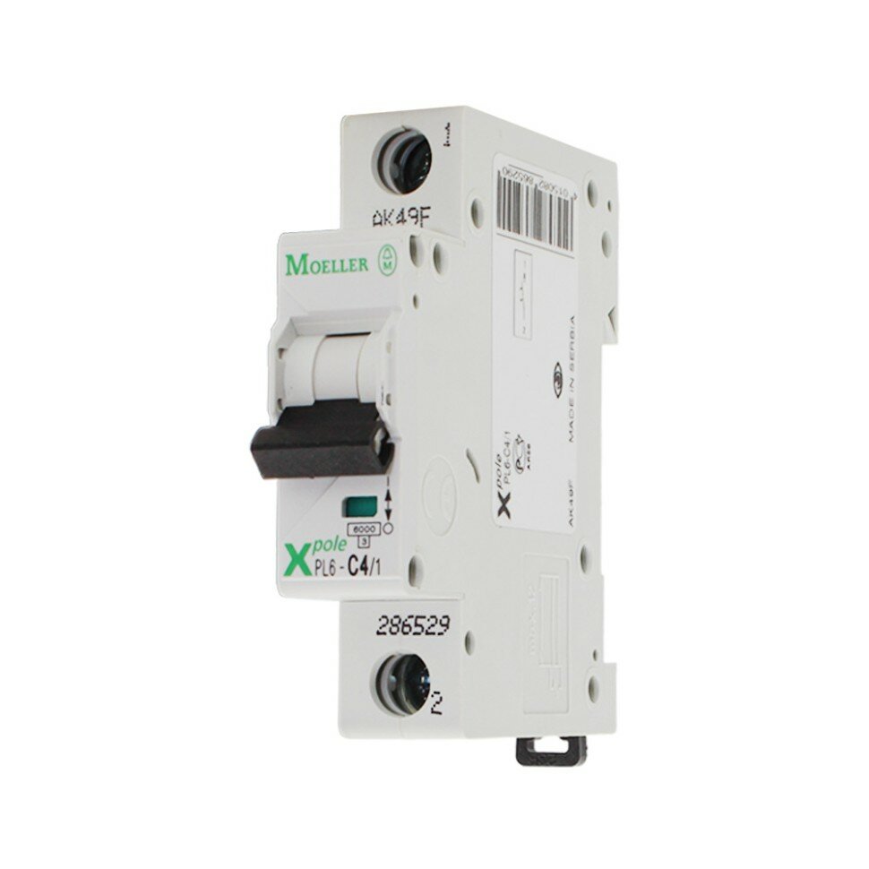 MOELLER / EATON PL6-C4/1 286529 Автоматический выключатель 1P 4A (C) 6kA