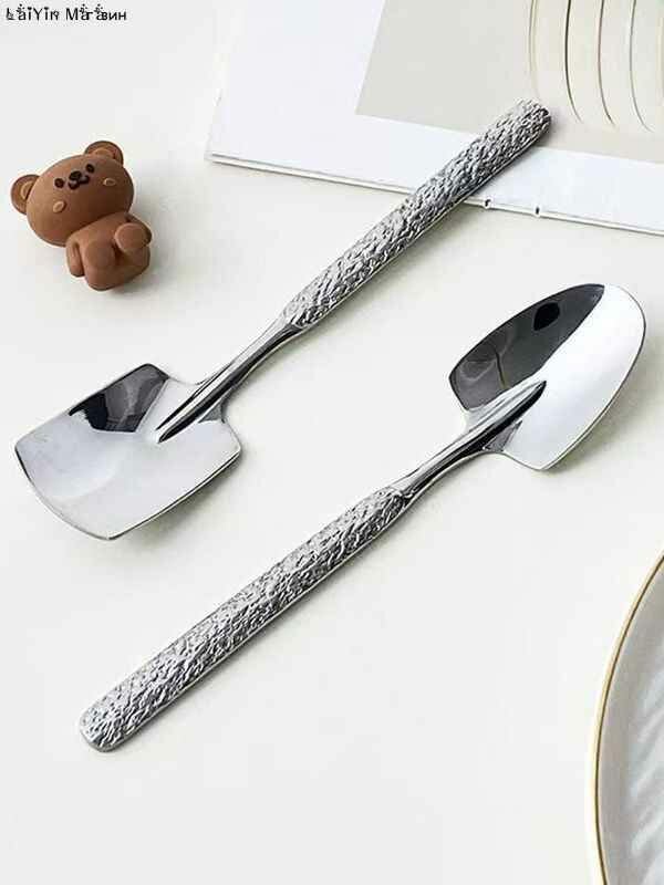 Чайная Ложка в виде лопатки 2 шт ложки в виде лопат-LLY