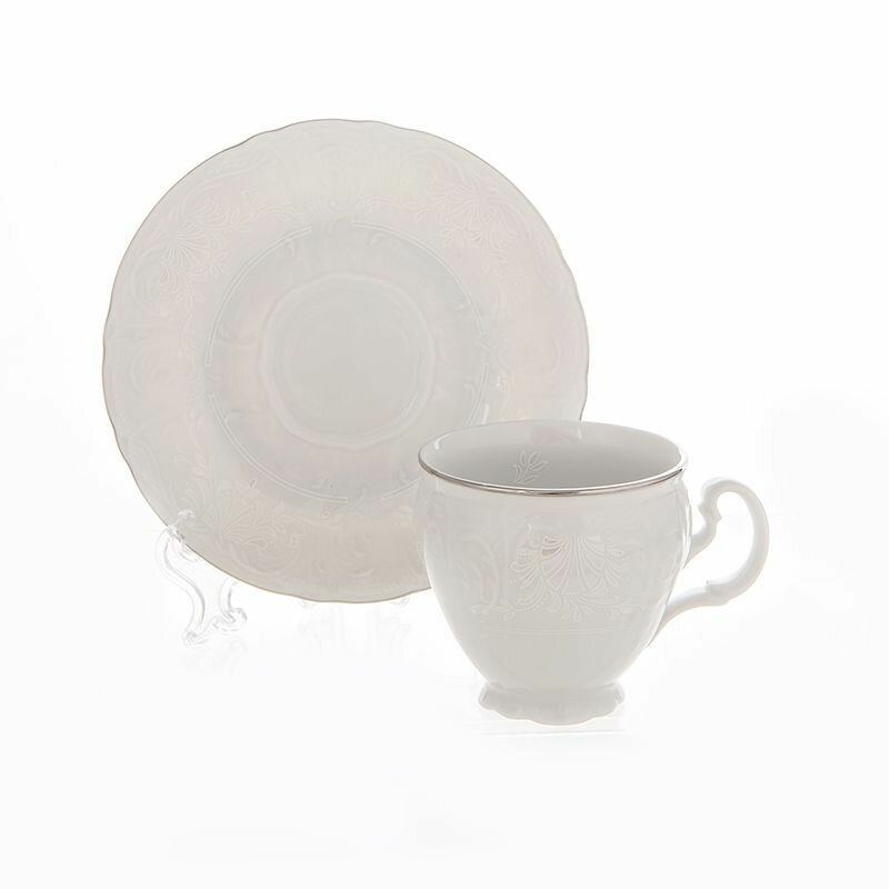 Набор для кофе 90мл."Бернадот Платиновый Узор" на 6перс.12пред.